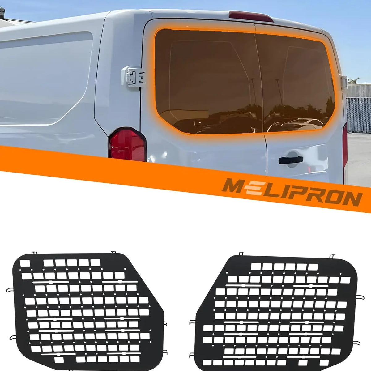 Melipron 2Pcs Molle Panel Security Window Screens for Ford Transit Low ...