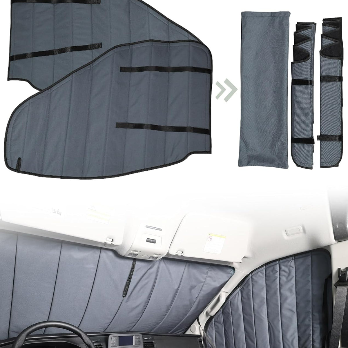 MELIPRON Insulated Blackout Van Window Covers Fit for Ford Transit 150 ...
