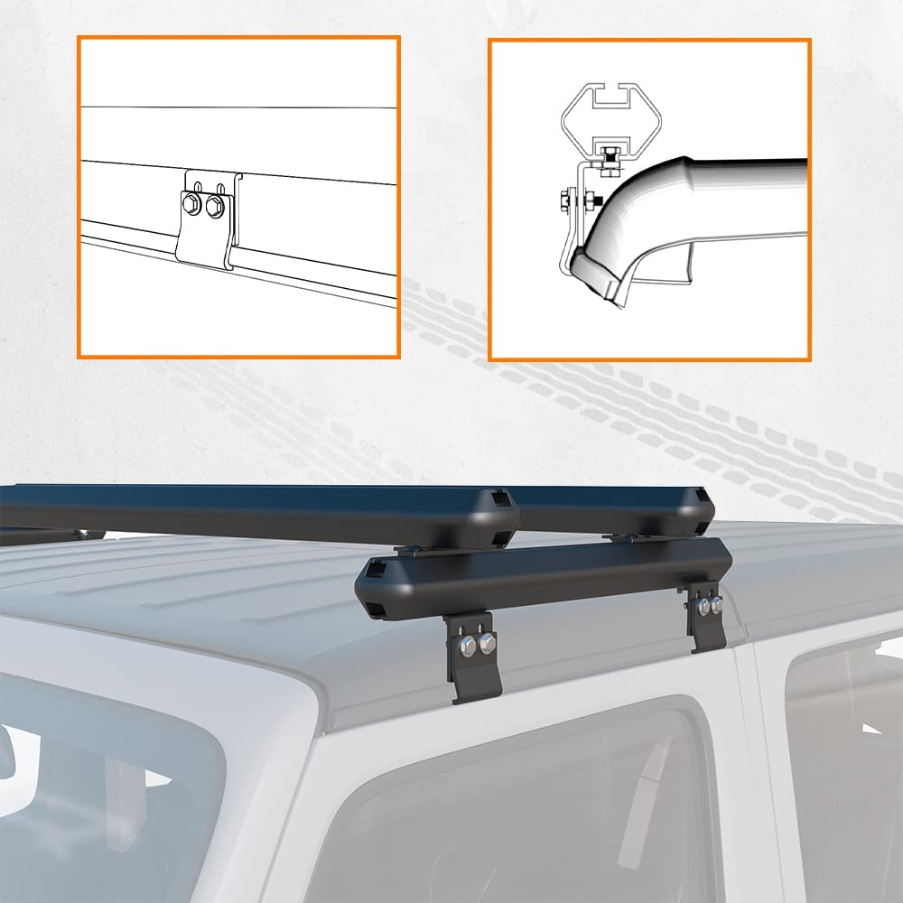 MELIPRON Roof Ladder Rack Fit for Jeep Wrangler JL 4-Door 2018-2023