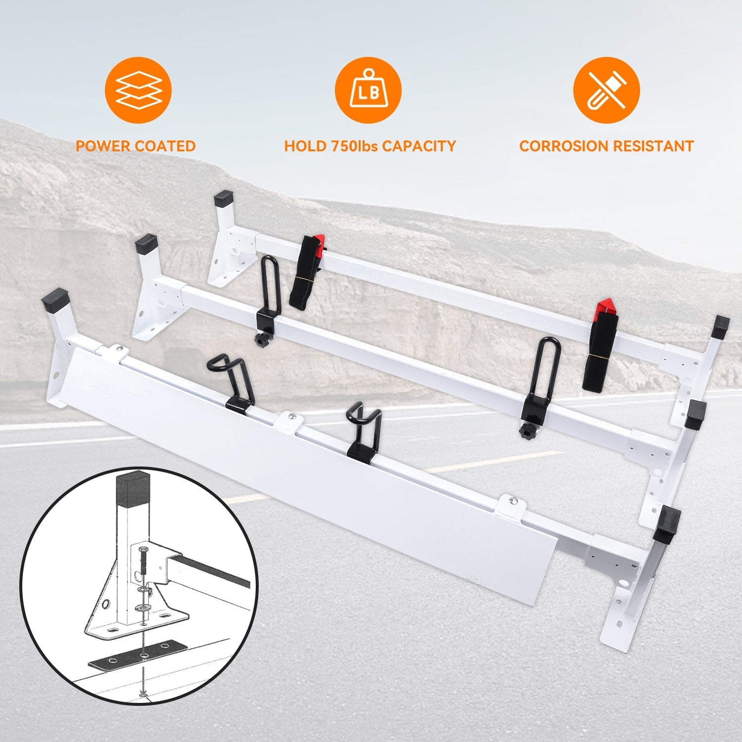 Roof Ladder Rack with Wind Deflector for Ford Transit – MELIPRON